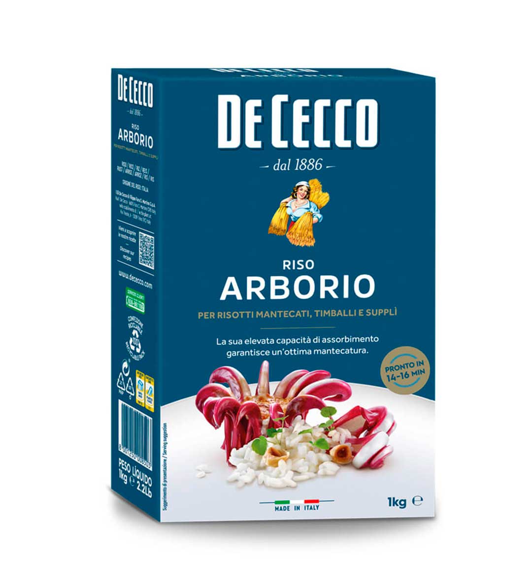 De Cecco Riso Arborio: Traditioneller Reis für Risotto – Mitte Meer ...